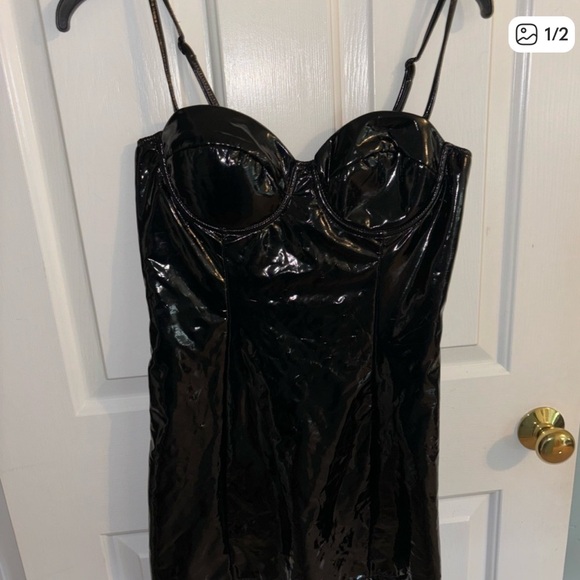 Windsor | Dresses | Windsor Black Patent Dress | Poshmark
